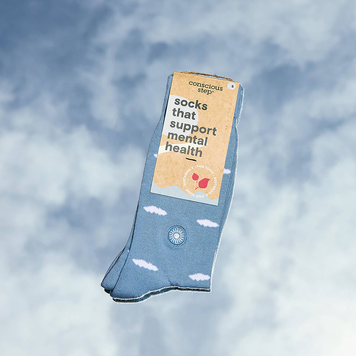 Socks that Support Mental Health (Floating Clouds) – Rockford Art Deli