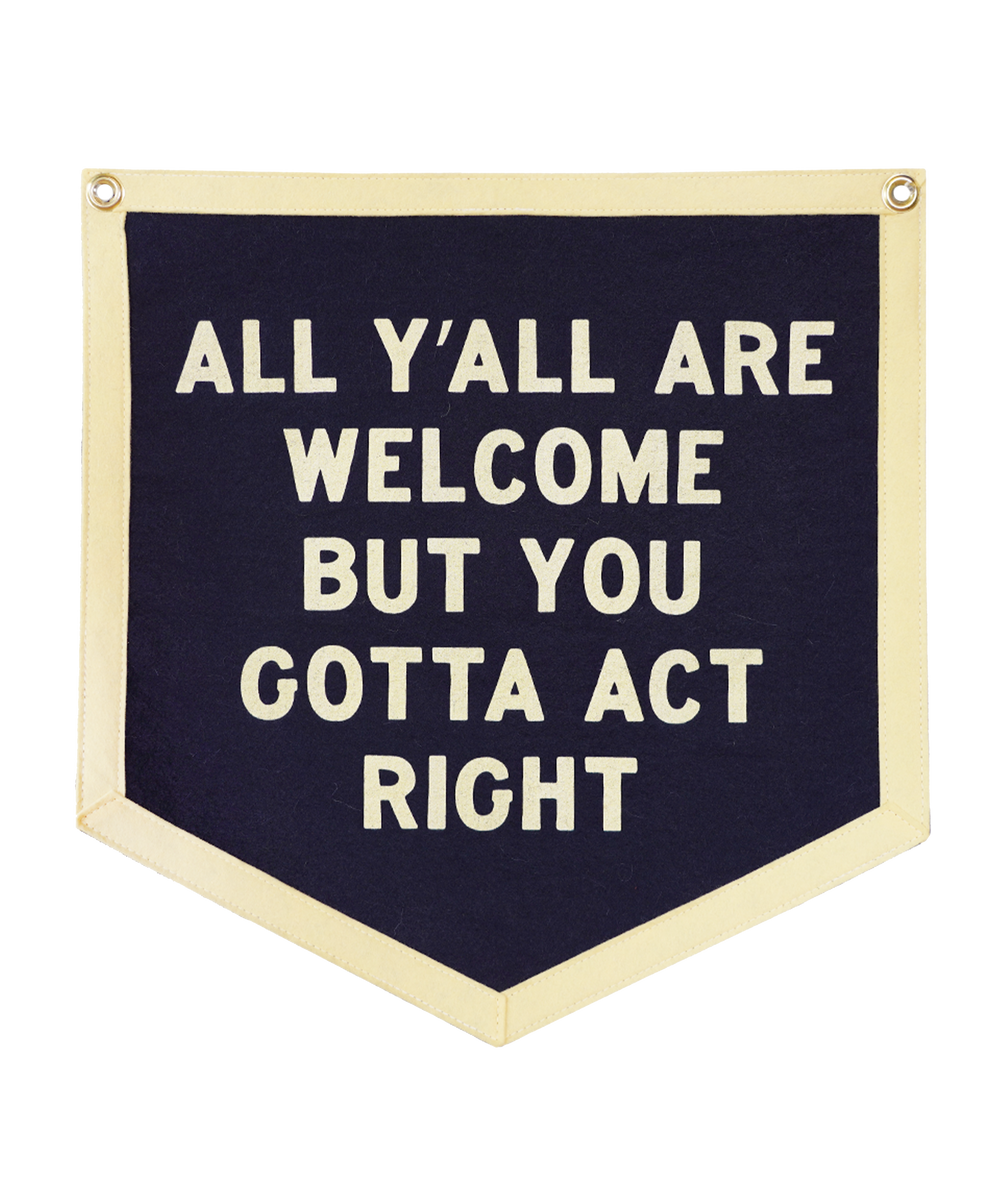 Oxford Pennant - All Y'all Are Welcome Camp Flag • Tate Farms x Oxford ...