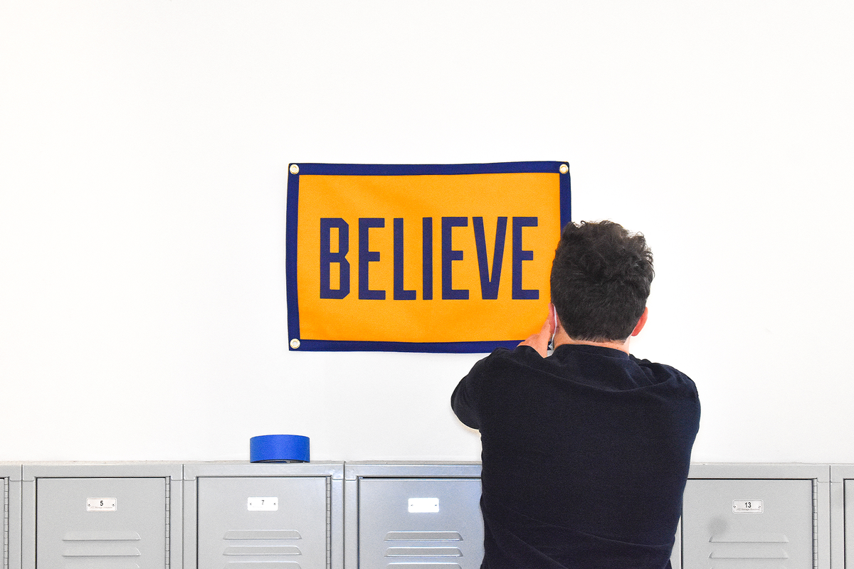 Oxford Pennant - Believe Camp Flag – Rockford Art Deli